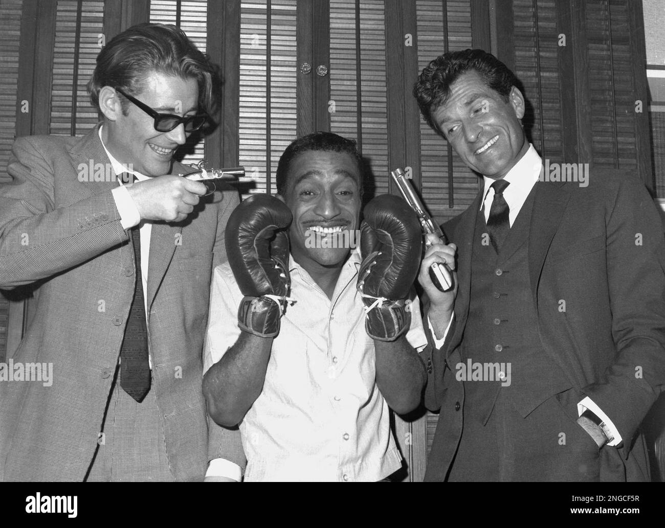 British actor Peter O'Toole, left, has a laugh with singer Sammy Davis ...