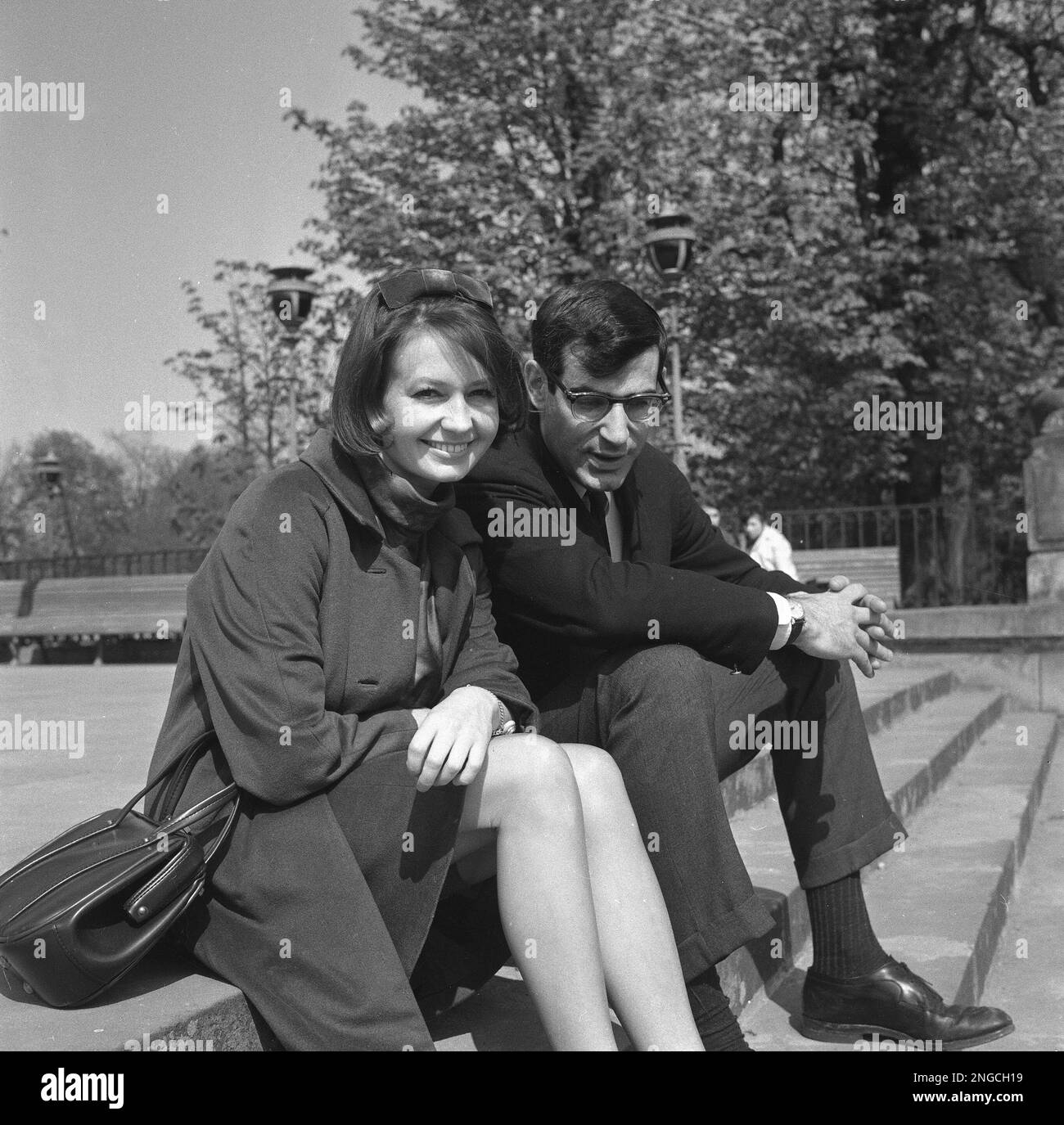 American journalist David Halberstam, right, and his fiancee, Polish ...