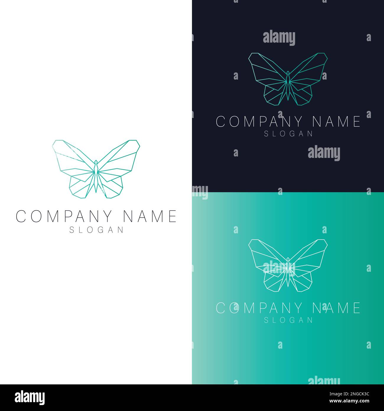 Butterfly logo vector line outline monoline icon illustration, elegant ...