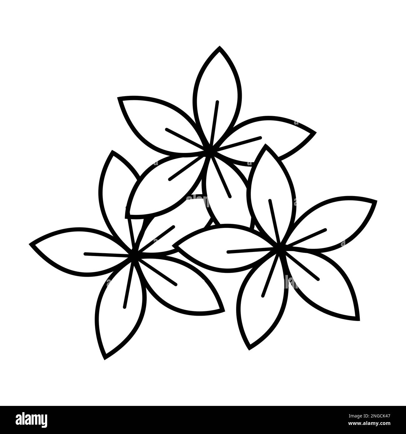 Simple Flowers Clipart Black And White