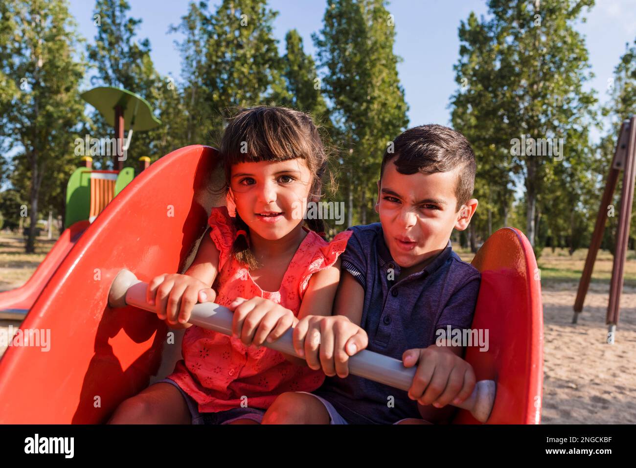 Happy boy girl having hi-res stock photography and images - Alamy