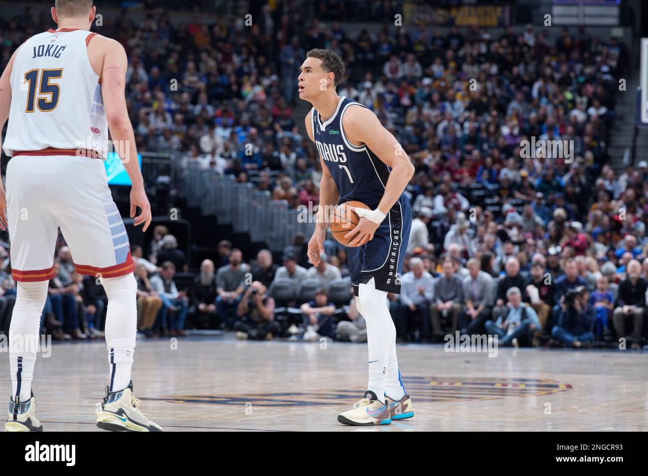 Dallas Mavericks center Dwight Powell (7) in the first half of an NBA ...