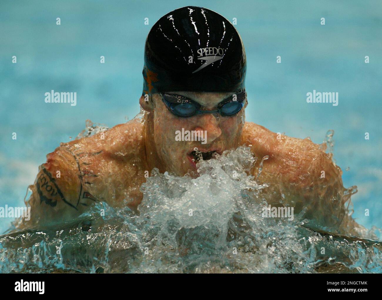 U.S. swimmer Ed Moses during his 100-meter breaststroke heat at the ...