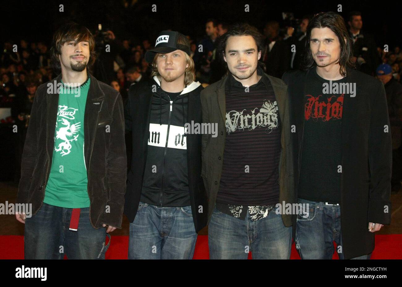 French pop group Kyo arrives at the Cannes festival palace, to take ...
