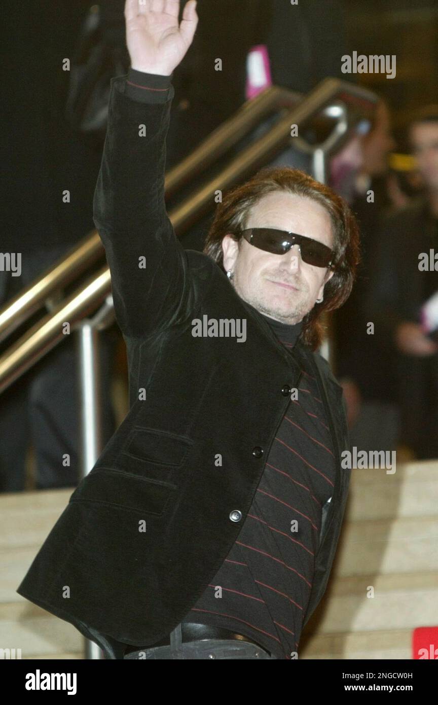 Irish singer Bono of the pop group U2 arrives at the Cannes festival ...
