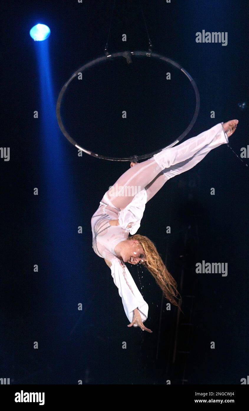 British acrobat Laura Miller performs during the 29th Monte-Carlo ...