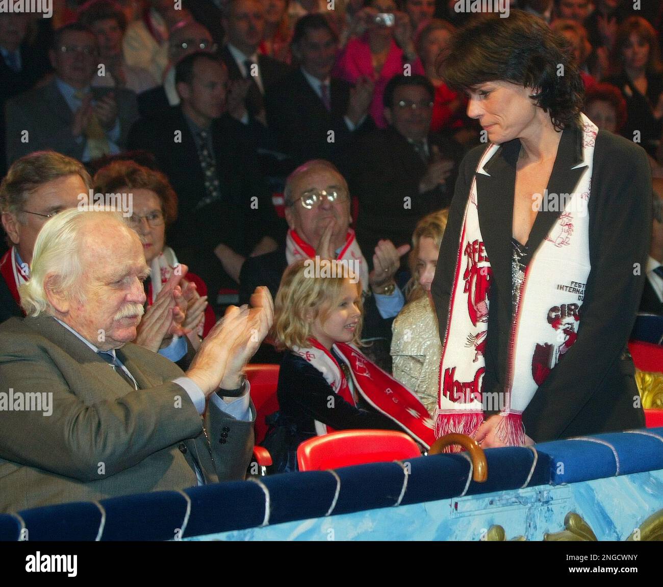 Princess Stephanie of Monaco, right, with her father Prince Rainier of ...