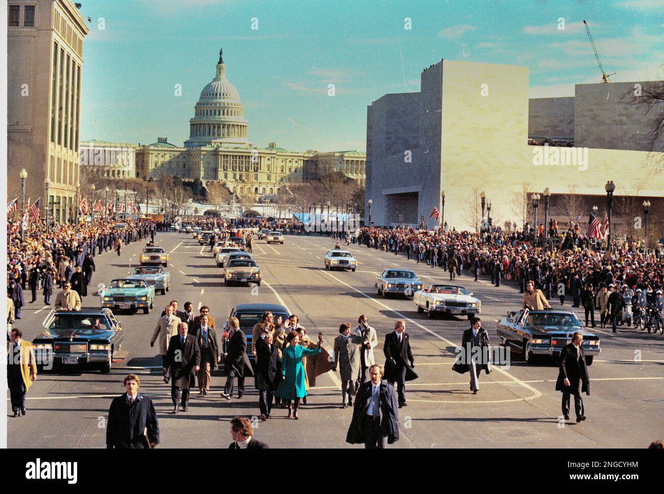U.S. President Jimmy Carter, center left, and first lady Rosalynn ...