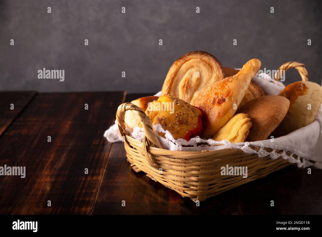 Variety of traditional Mexican bakery, Chino, Oreja, Cacahuate ...
