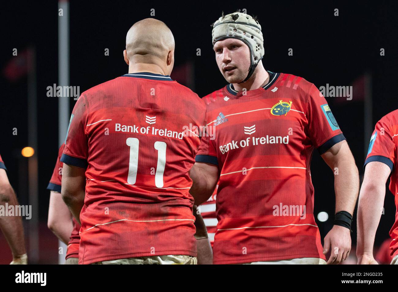 Limerick, Ireland. 17th Feb, 2023. Simon Zebo of Munster celebrates ...