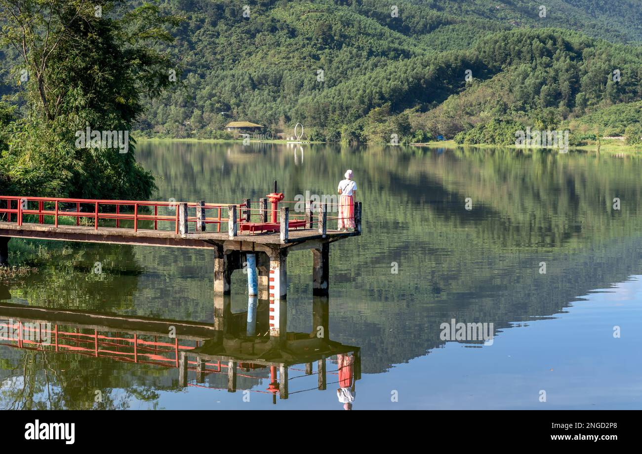 Irrigation works - Water retaining dam at the Little Village tourist ...