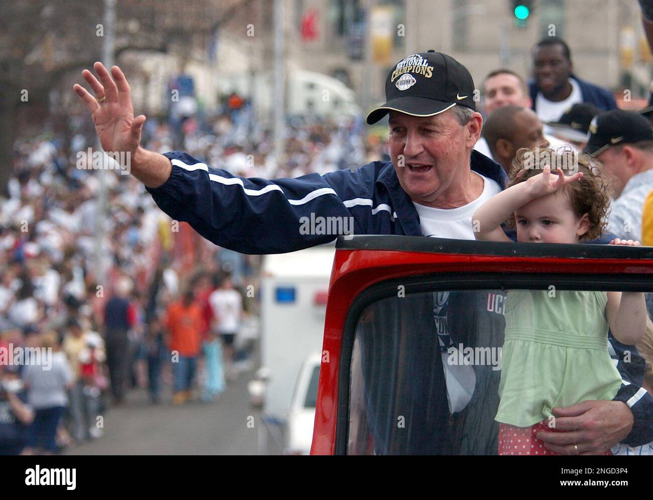 ** FILE ** Connecticut men's basketball coach Jim Calhoun and his ...
