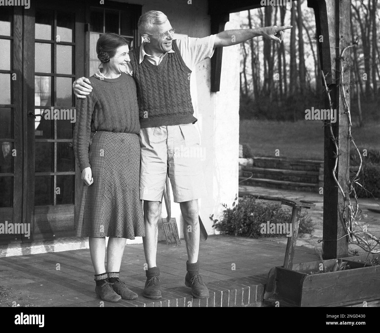British scientist, engineer and inventor Barnes Wallis and his wife ...