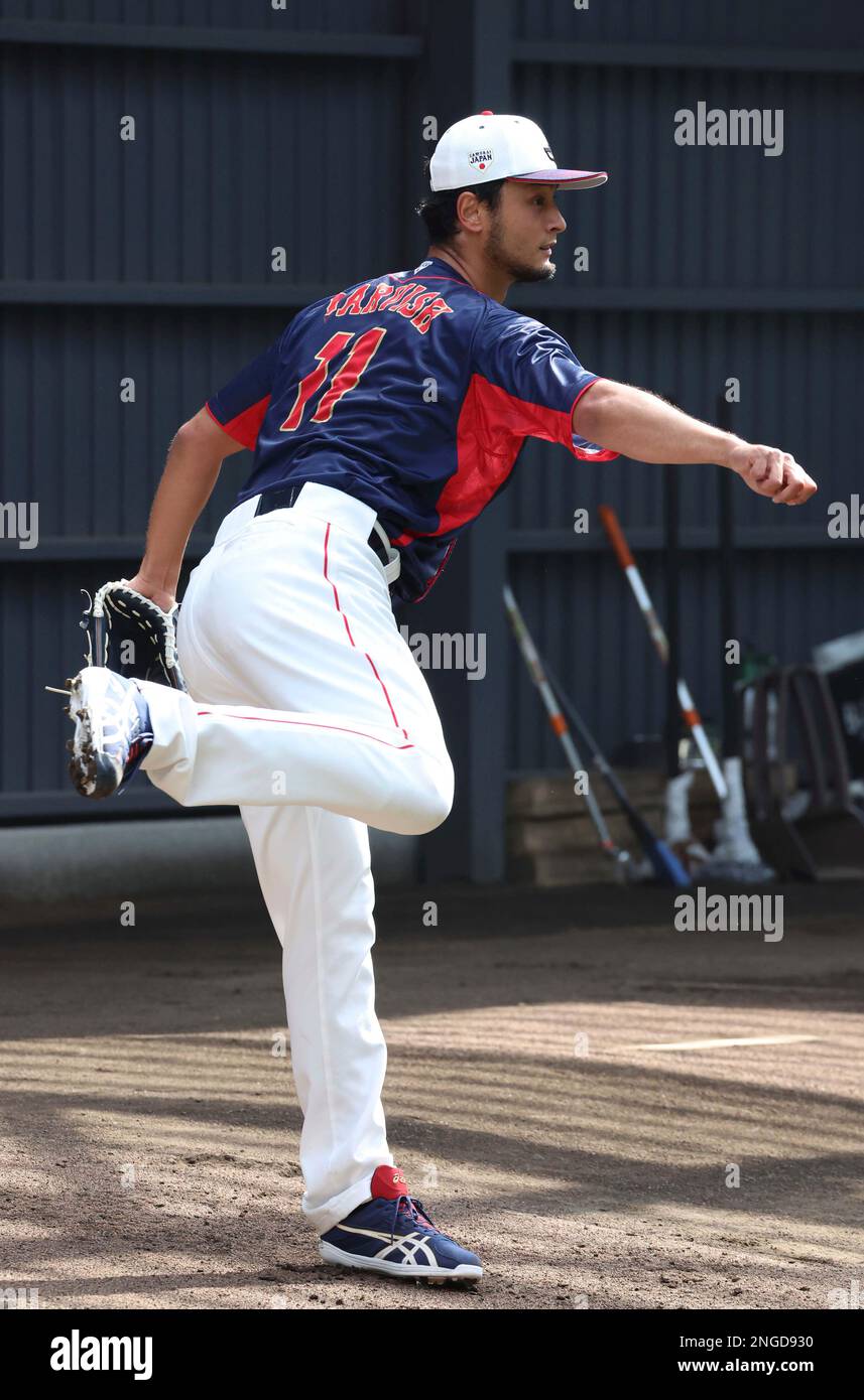 Japanese Major League Baseball pitcher Yu Darvish of the San Diego ...