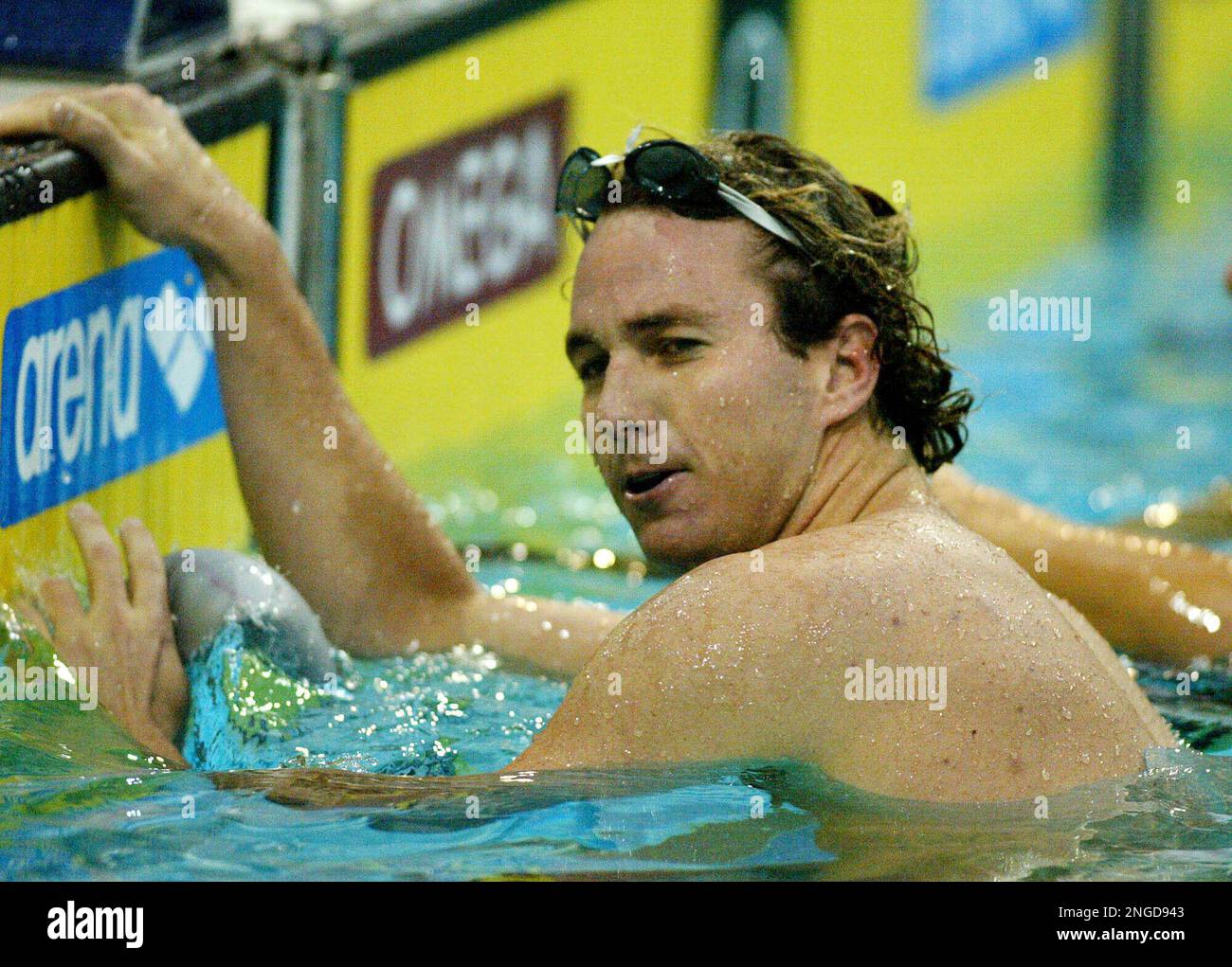 American Aaron Peirsol reacts after winning the Men's 200 meter ...