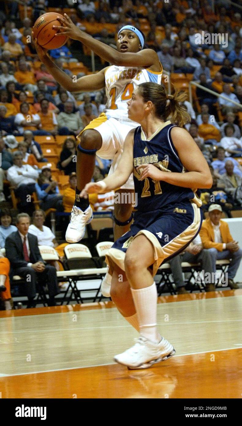 Tennessee's Alexis Hornbuckle (14) shoots a layup over George ...