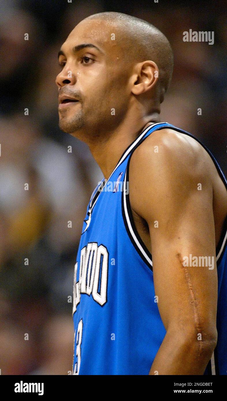 Orlando Magic's Grant Hill pauses in a game against the Philadelphia ...