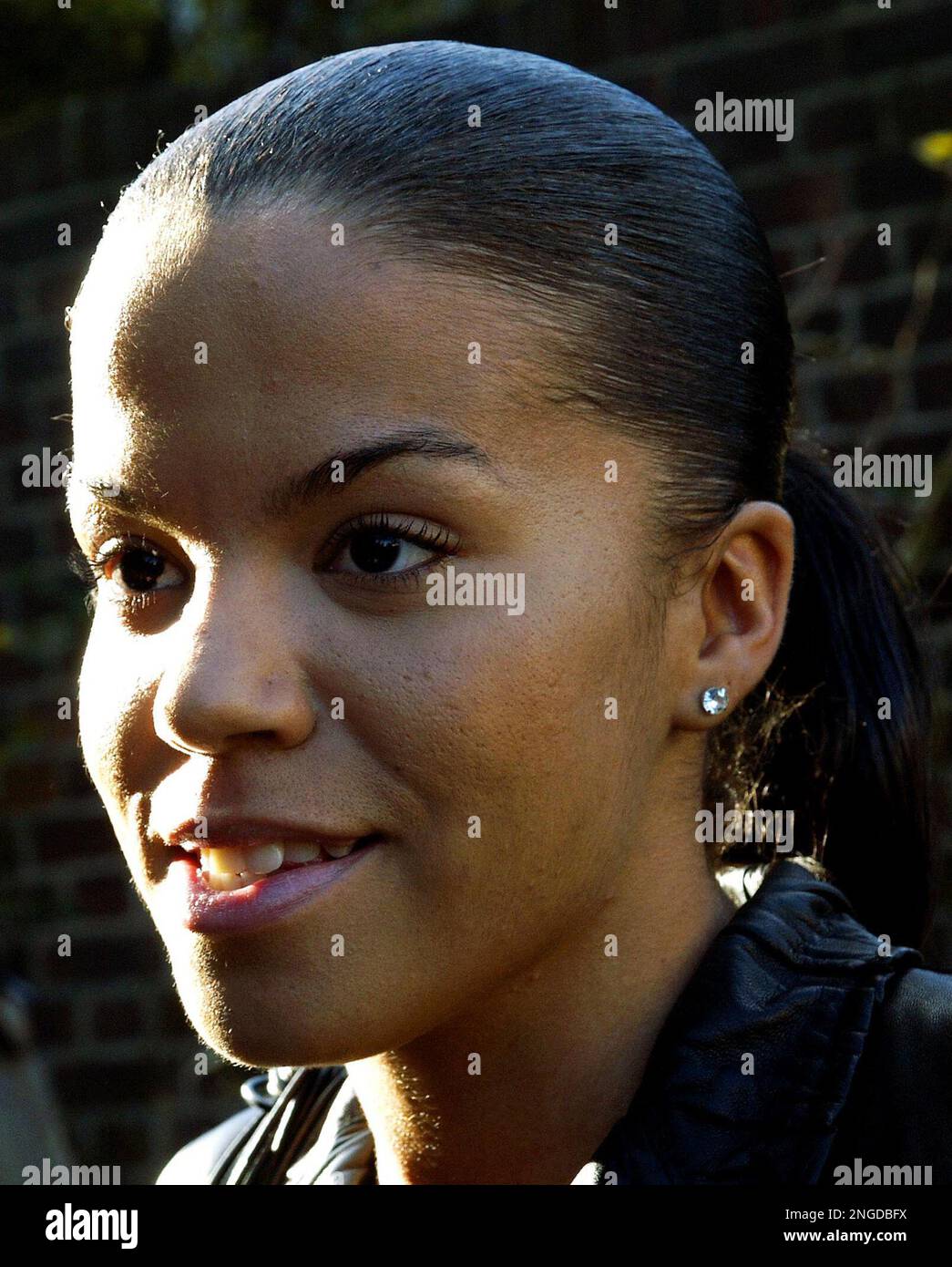 Ms. Dynamite arrives at the Air recording studios in Hampstead, London ...
