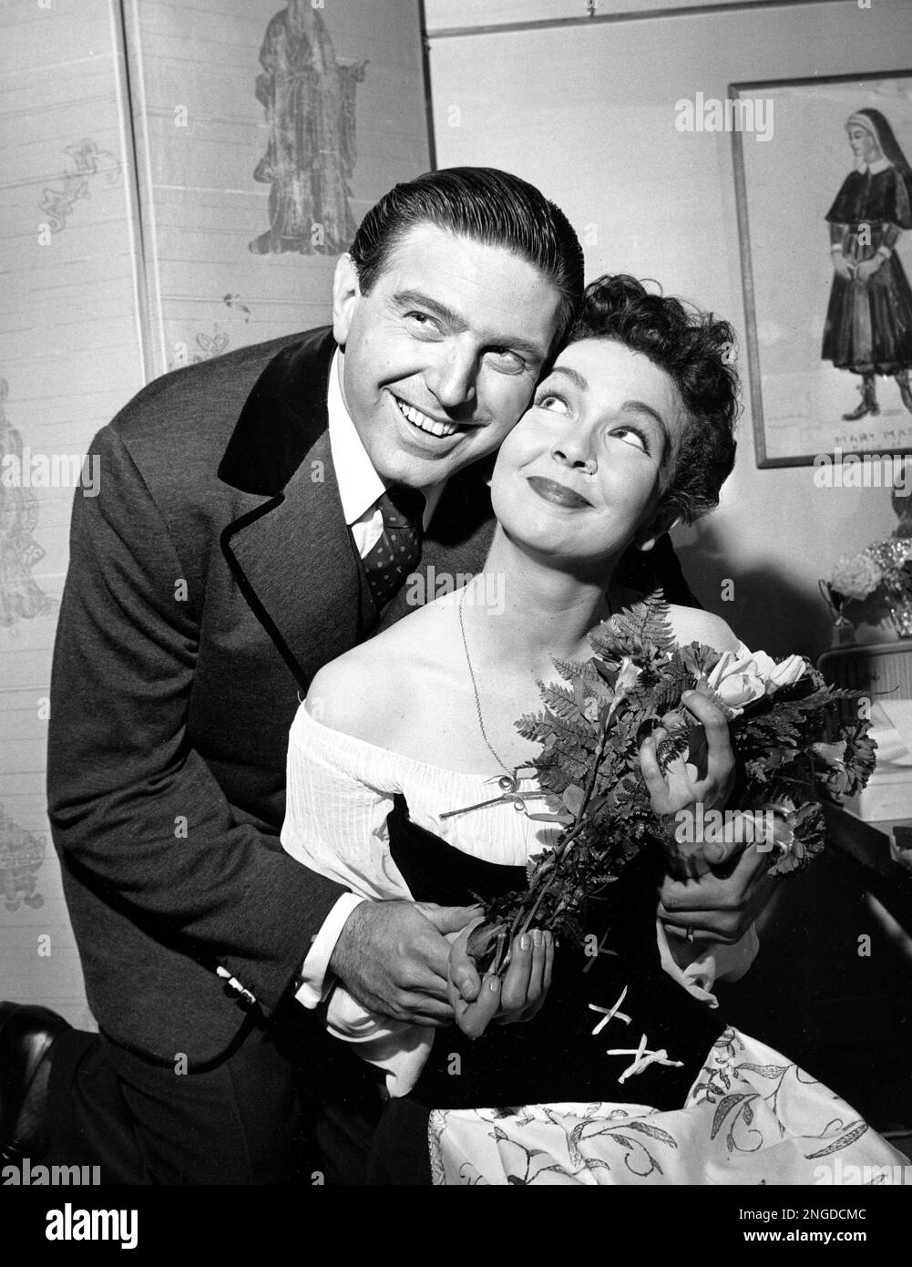 Renee Guerin, of Juneau, Alaska, poses with her costar Theodore Bikel ...