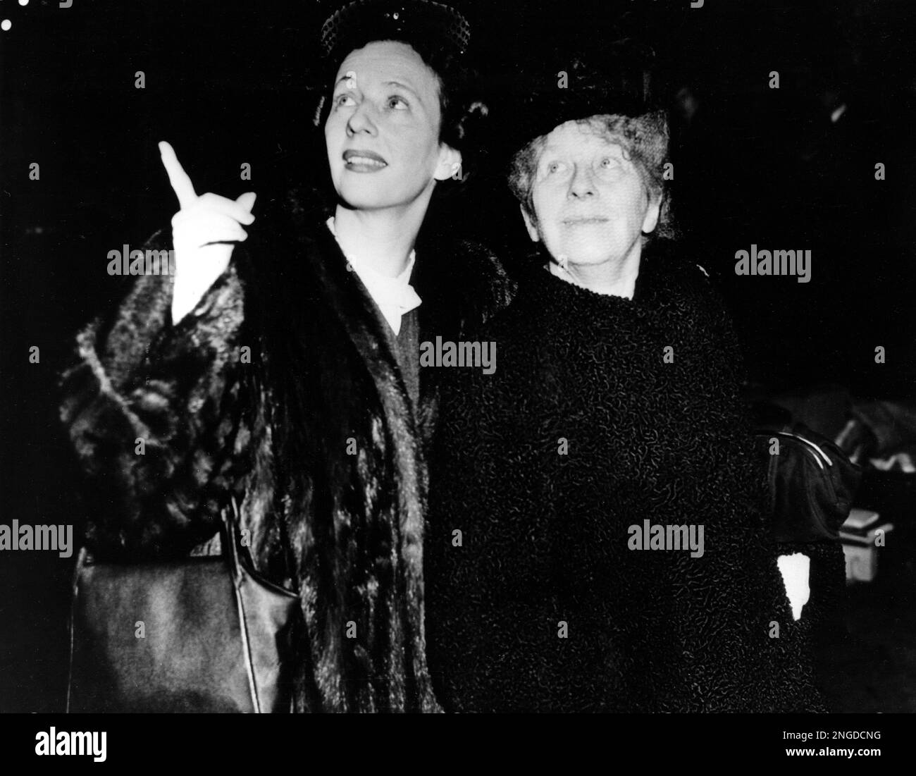 Agnes de Mille, left, dancer and choreographer, is shown with her ...