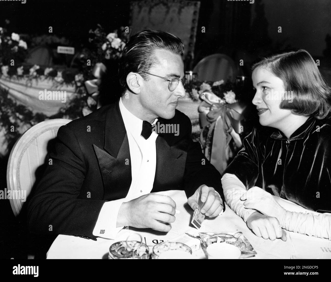 Actress Nancy Olsen, right, is shown with her fiance Alan Lerner at the ...