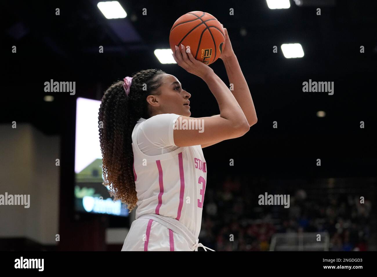 Stanford guard Haley Jones shoots a 3-point basket against Southern ...