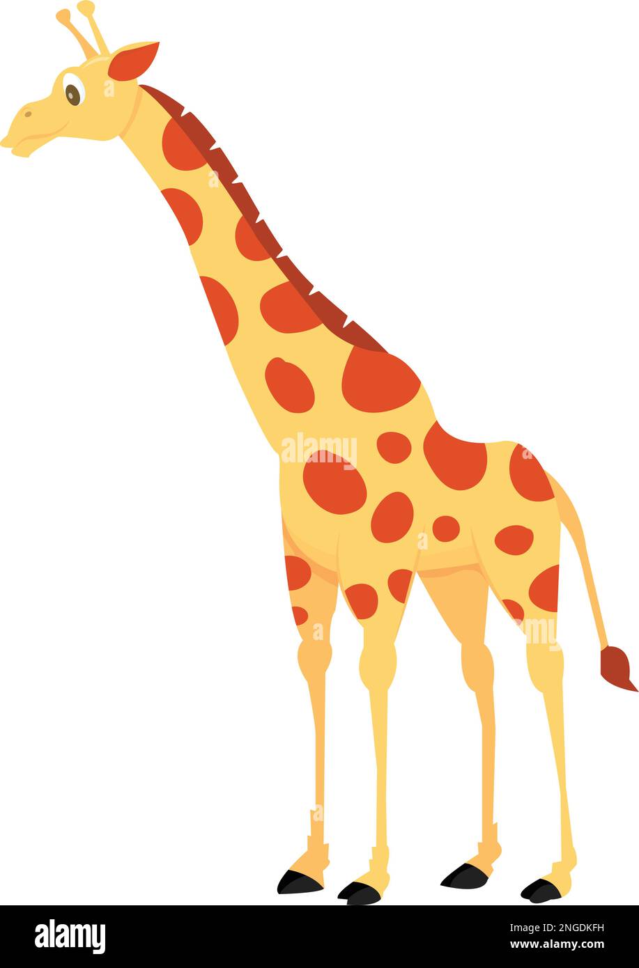 A cartoon vector illustration of a cute giraffe Stock Vector Image ...