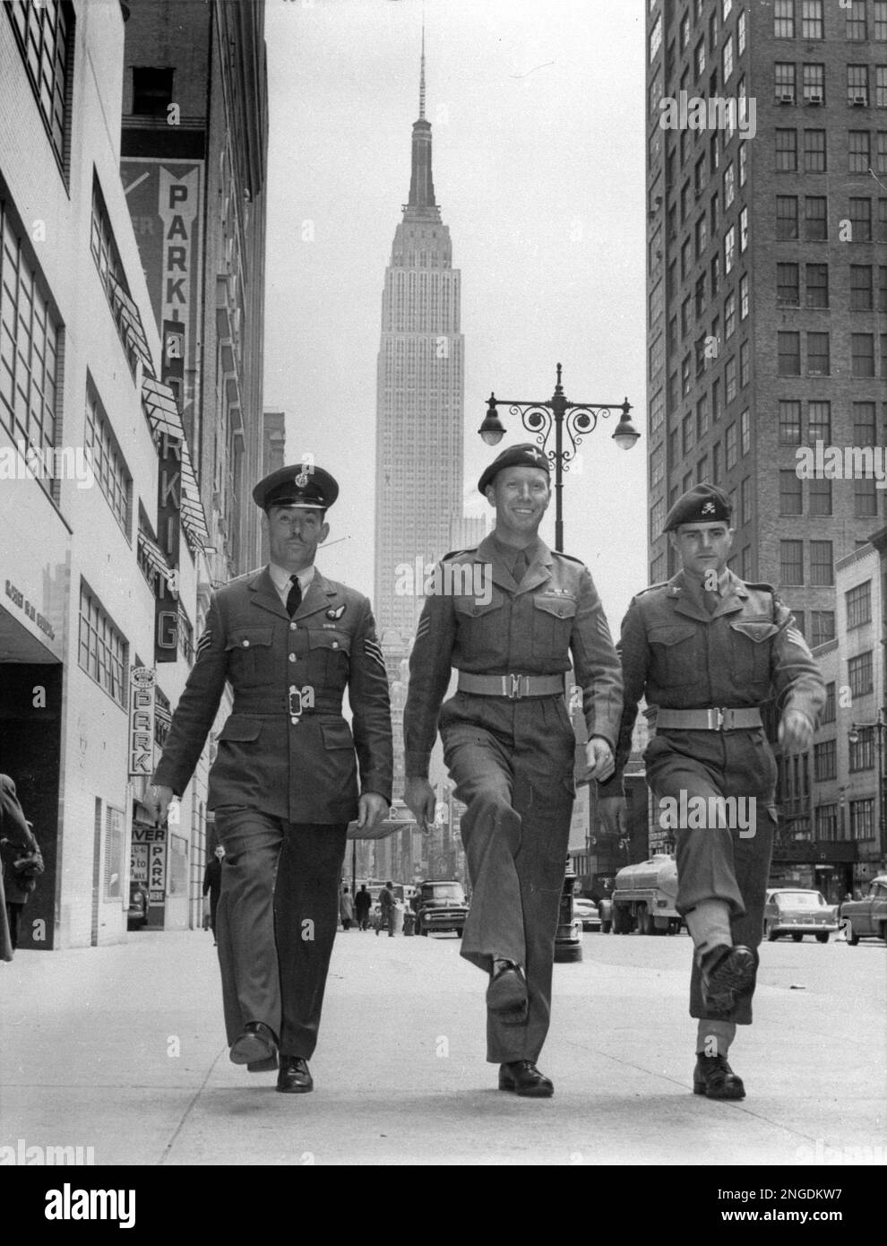 Three British servicemen, from left, Flight Sergeant Patrick Maloney ...