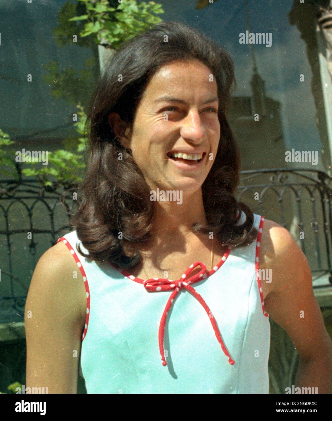 British tennis player Virginia Wade smiles during a photocall in London ...
