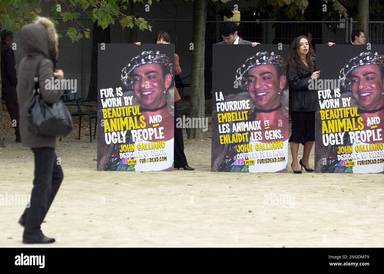 Militants of PETA (People for Ethical Treatment of Animals) protesting ...