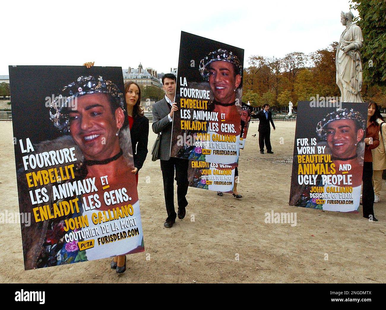 Militants of PETA (People for Ethical Treatment of Animals) protesting ...