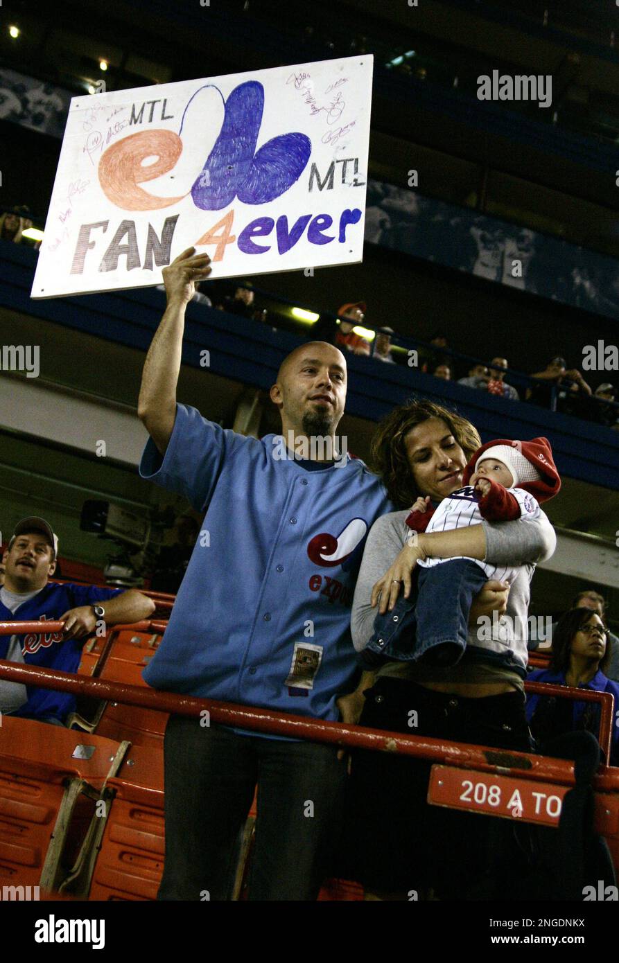 Montreal Expos season ticket holders Christian Gendron, his wife Marie ...