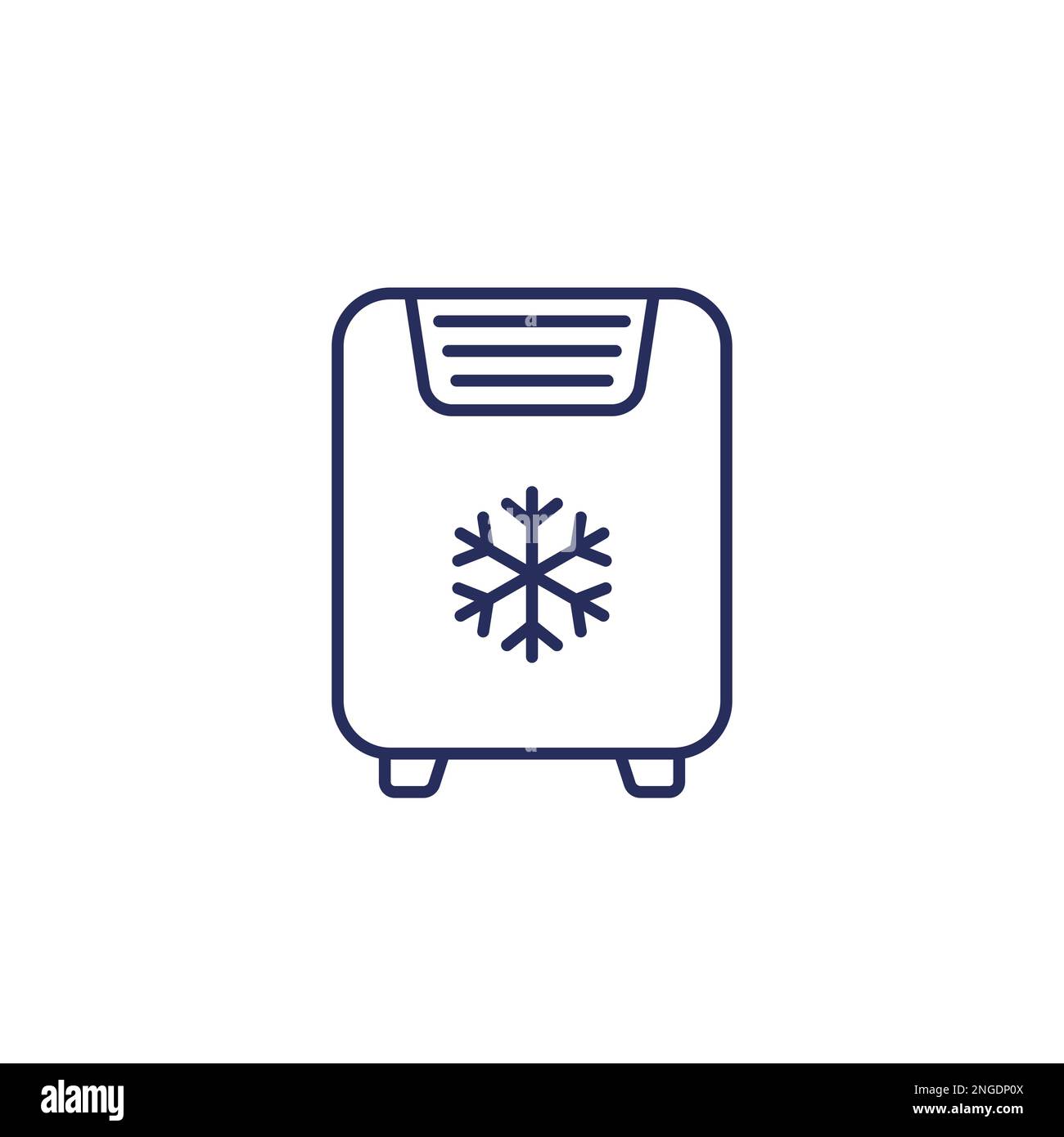 air conditioner, mobile ac line icon on white Stock Vector Image & Art ...