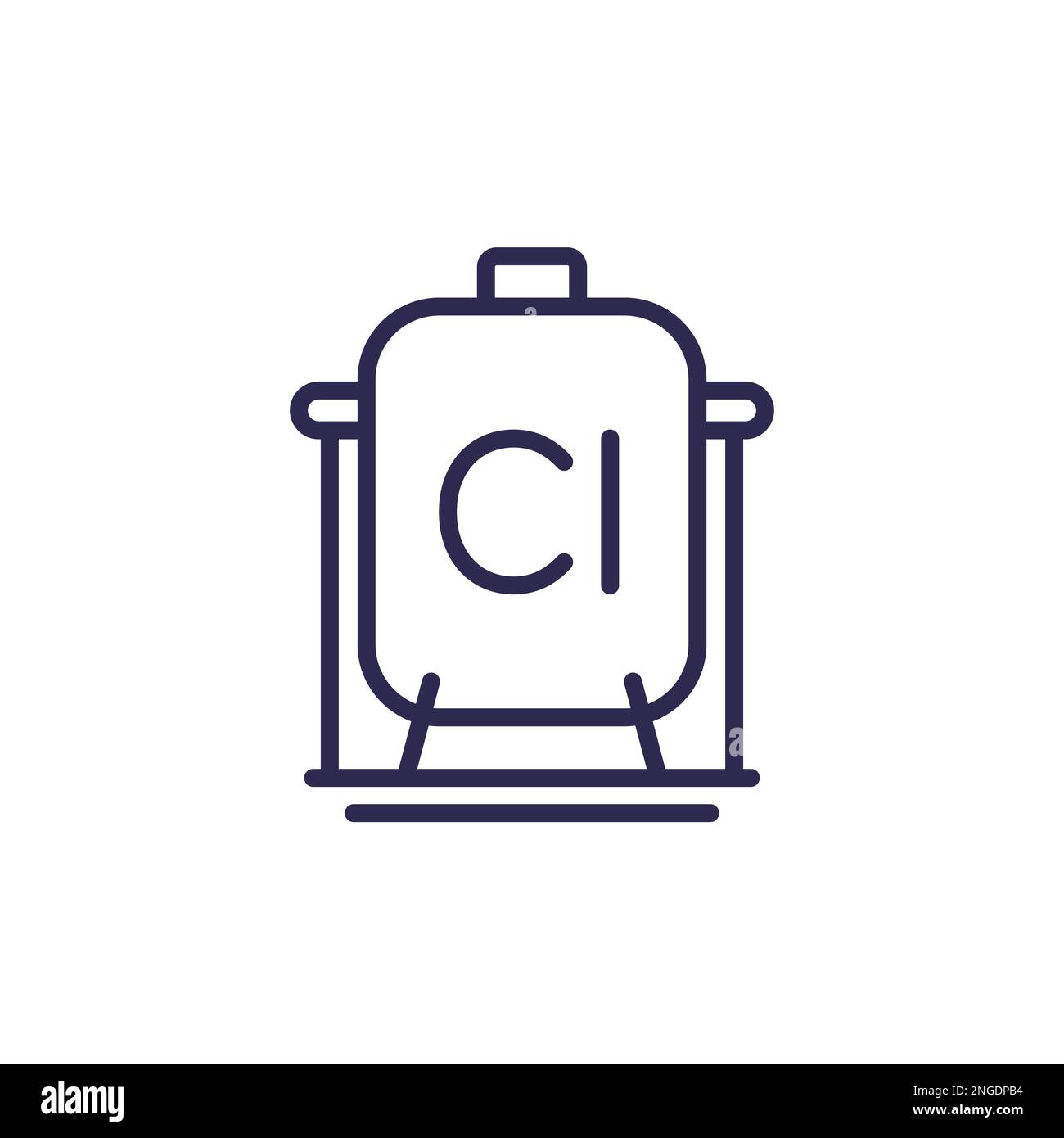 Chlorine gas tank, storage line icon Stock Vector Image & Art - Alamy