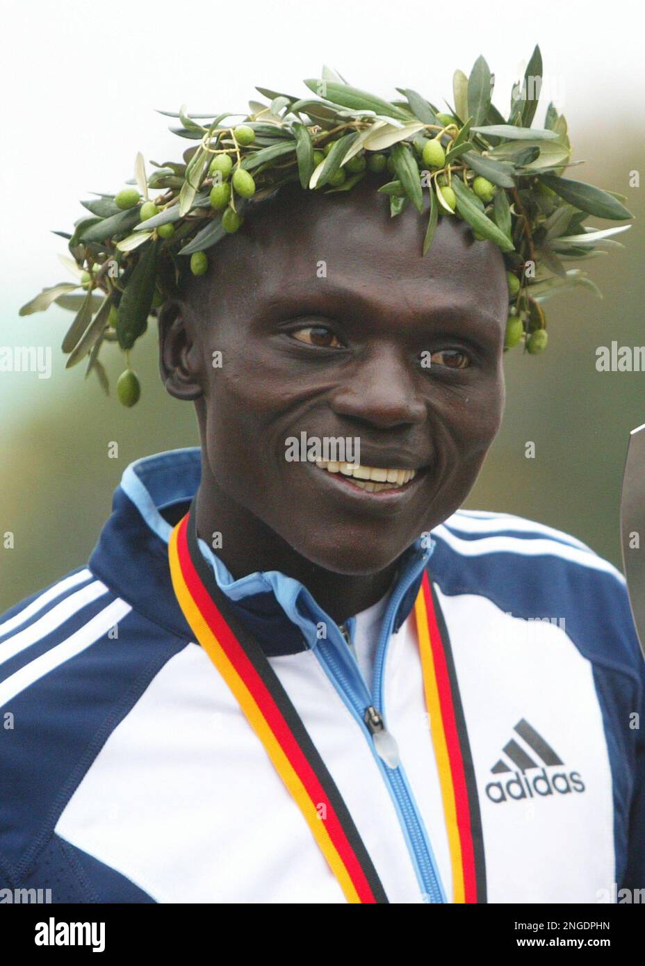 Kenya's Felix Limo during the winners' ceremony after winning the ...
