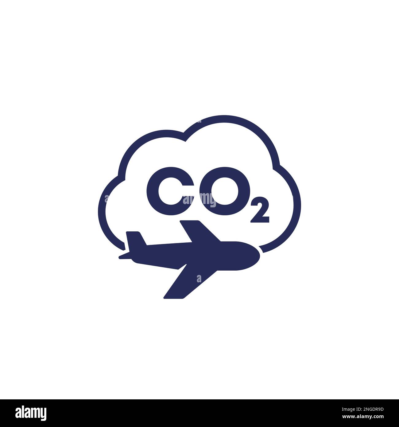carbon footprint of flying icon Stock Vector Image & Art - Alamy