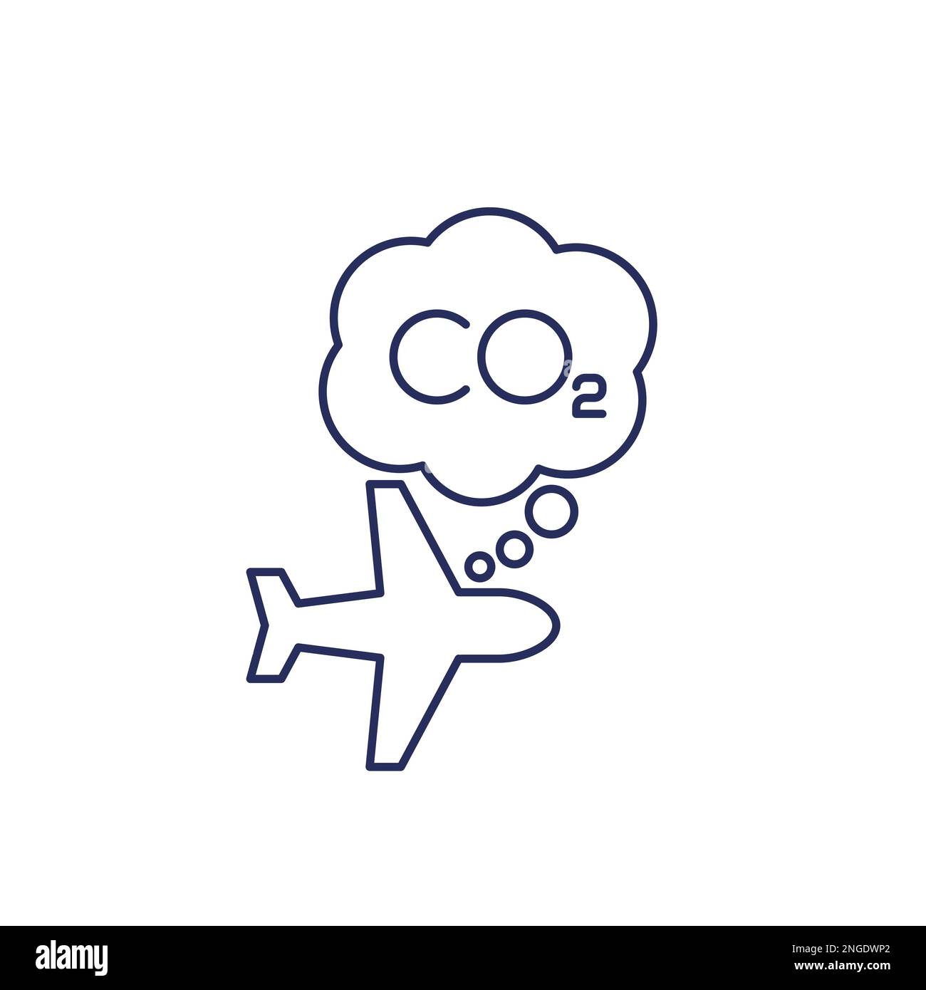 Carbon footprint plane Stock Vector Images - Alamy