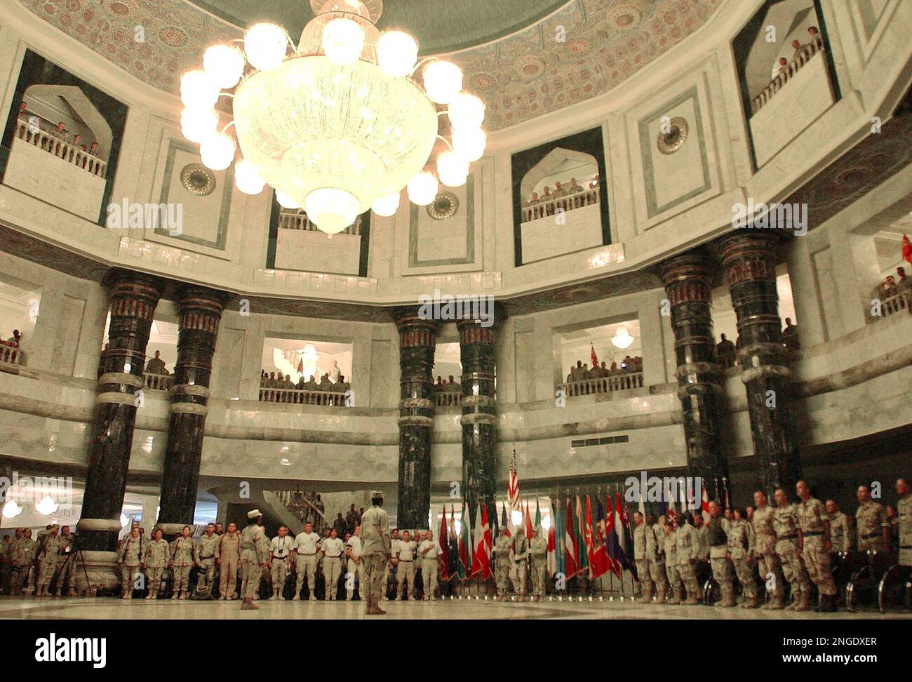 Coalition soldiers commemorate the anniversary of the Sept. 11 ...