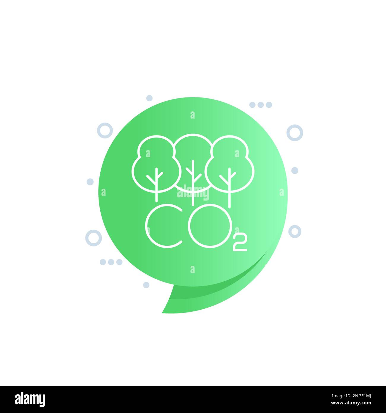 carbon offset and reducing co2 gas line icon Stock Vector Image & Art ...