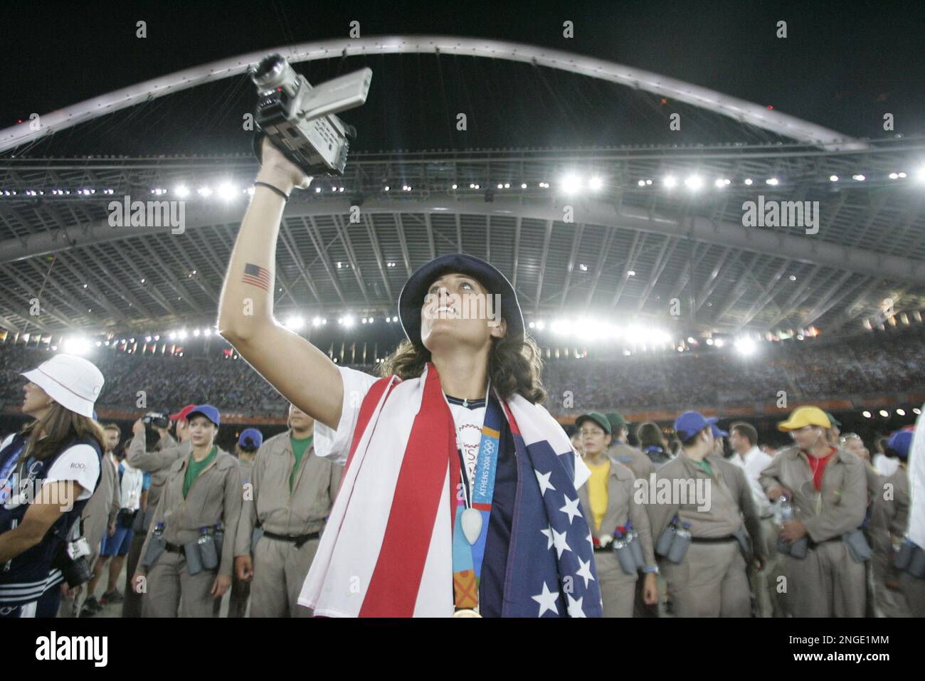 Julie Foudy, member of the gold medal U.S. women soccer team looks ...