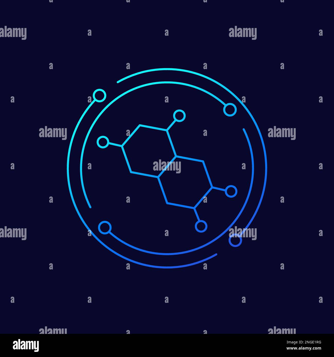 hormone icon with a molecule, linear design Stock Vector Image & Art ...