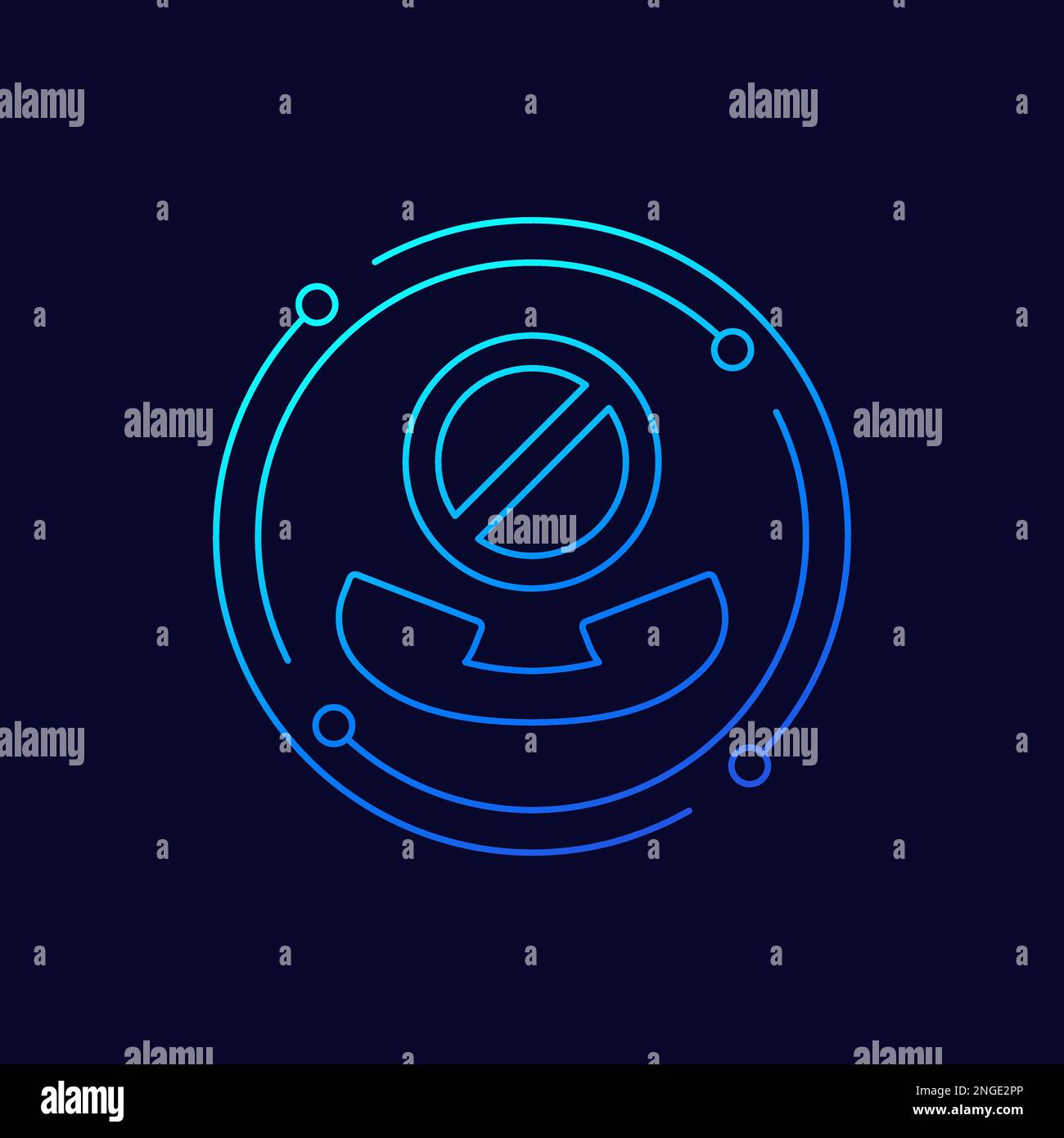 blocked phone call linear icon Stock Vector Image & Art - Alamy