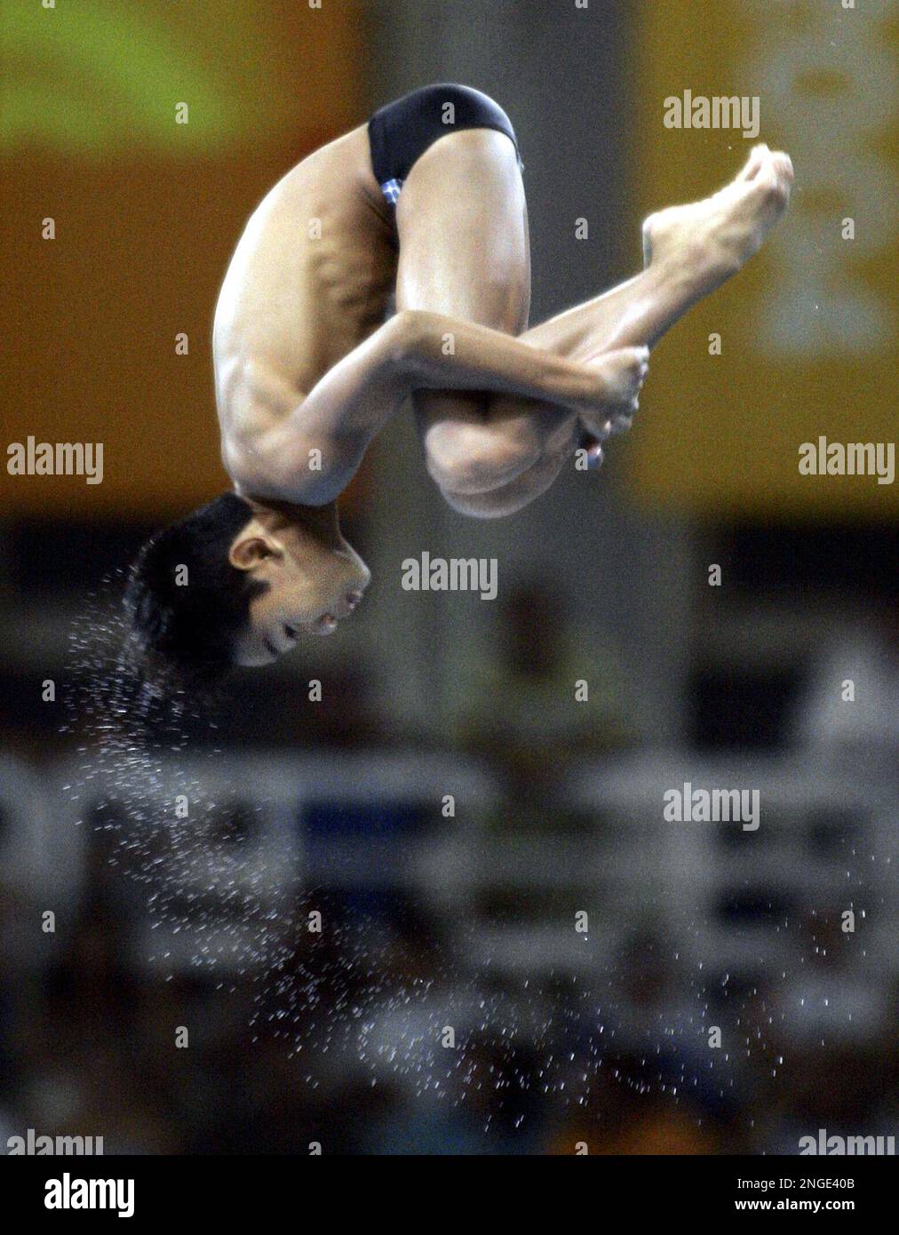 Bryan Nickson of Malaysia competes in the preliminaries of the Men's 10 ...