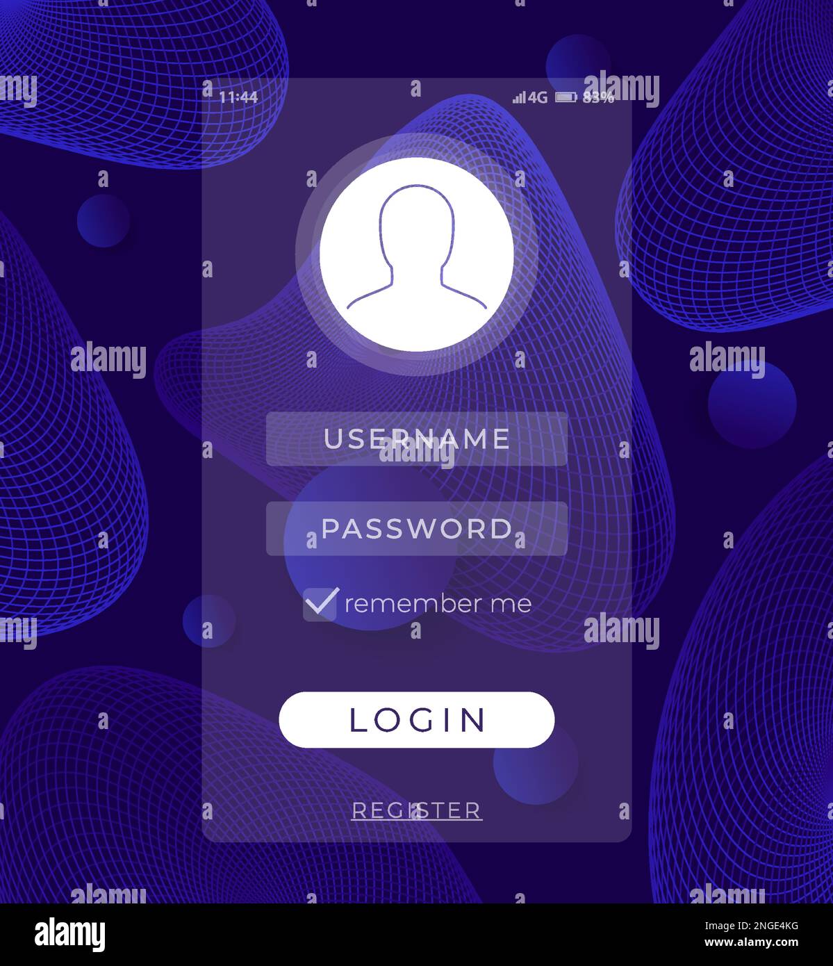 Login, Sign in form, mobile app interface design Stock Vector Image ...
