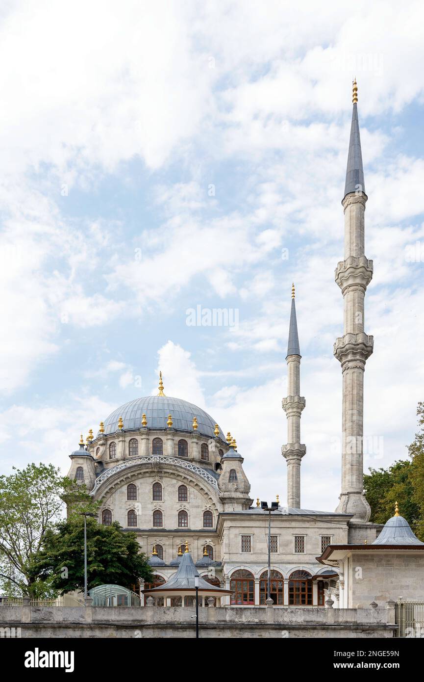 Facade of Nusretiye imperial Ottoman ornate Mosque, commissioned by ...