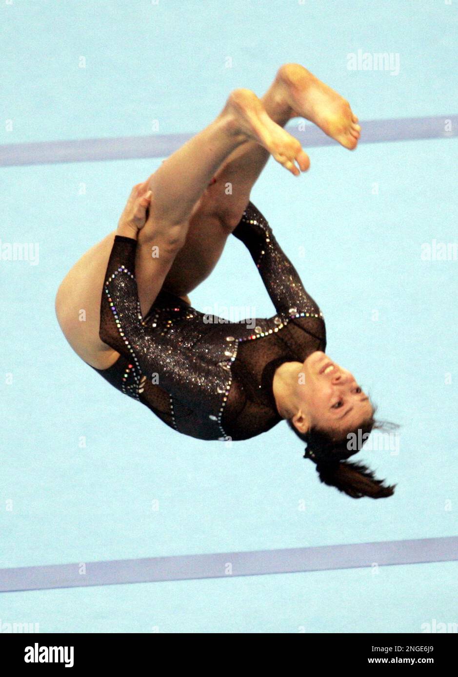 Romania's Catalina Ponor performs her gold medal floor exercise routine ...
