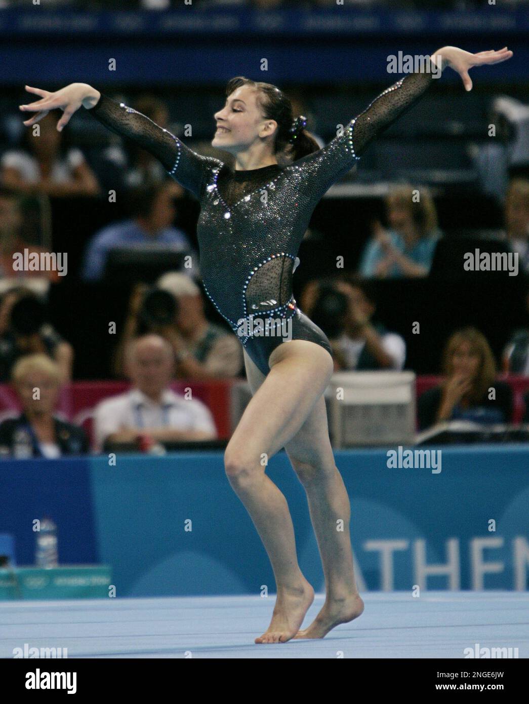 Romania's Catalina Ponor performs her gold medal floor exercise routine ...