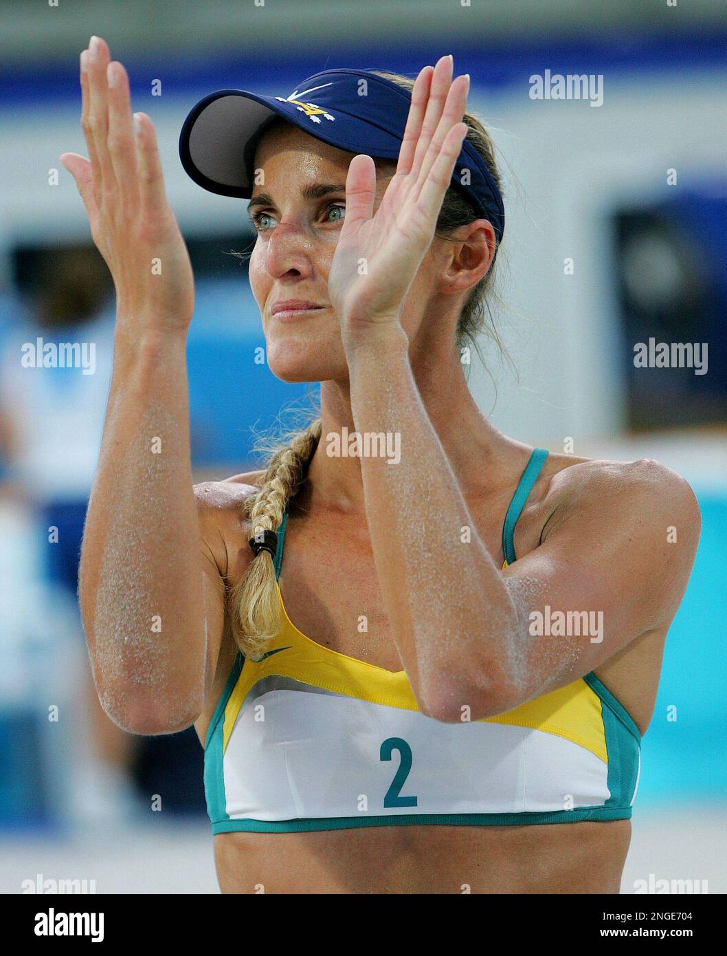 Australia's Nicole Sanderson sheds tears as she thanks the fans to ...