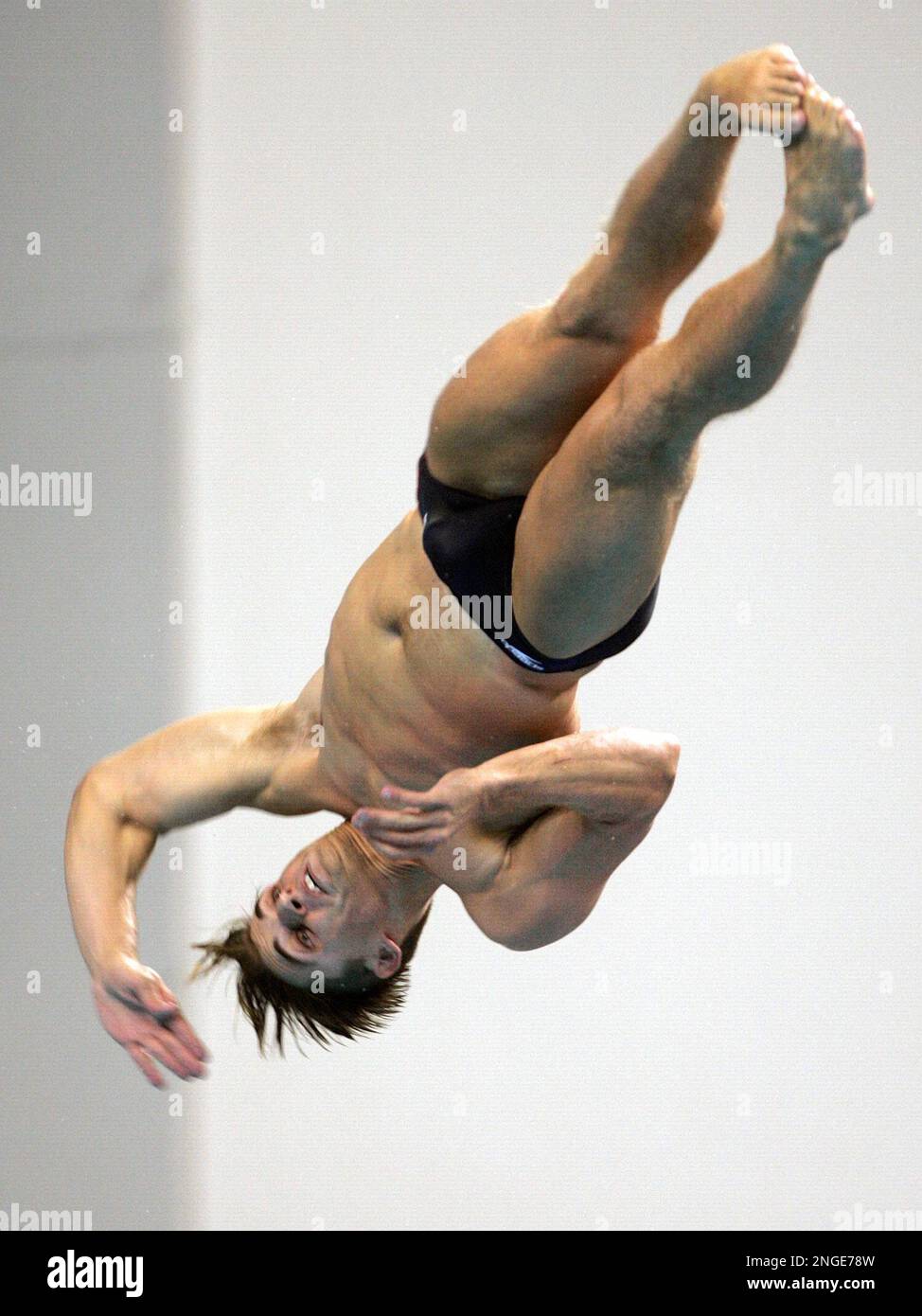 USA's Troy Dumais competes in the preliminaries of the Men's 3 meter ...