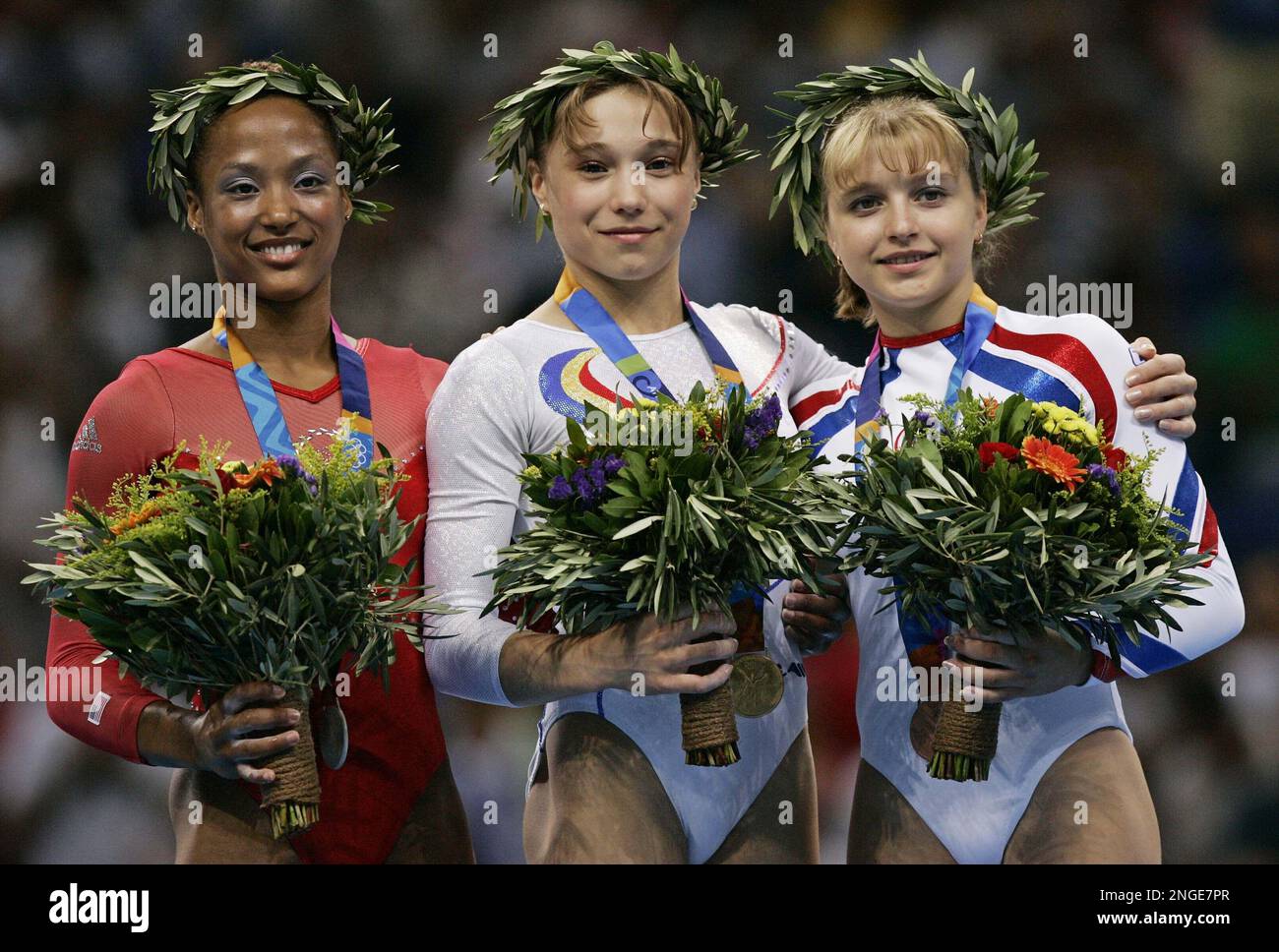 Silver medal winner Annia Hatch of the United States, left, gold medal ...